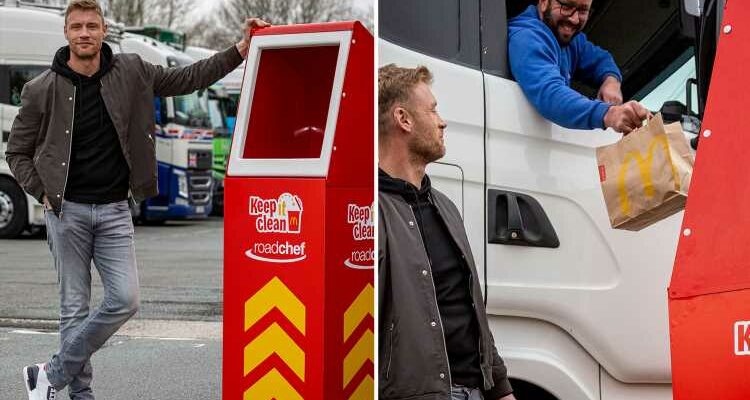 Massive 6ft BINS as tall as Flintoff installed at cab height for lorry ...