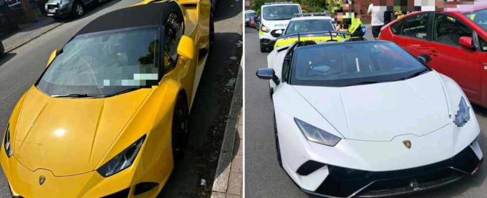 Two Lamborghini supercars seized from boy racers by police who gloat ...